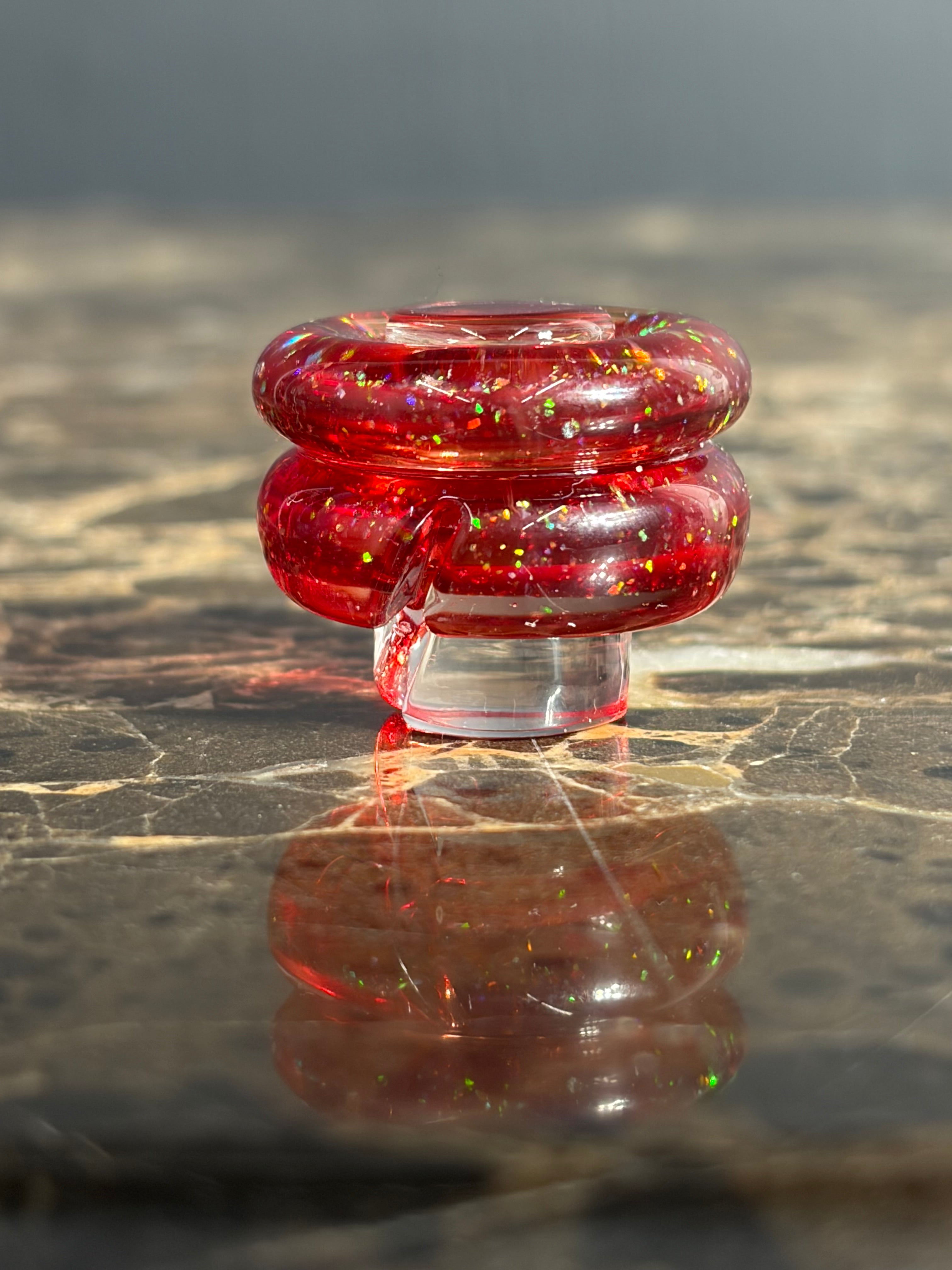 Carta Rockulus in Cropal over Red Elvis – One Trick Pony Glass