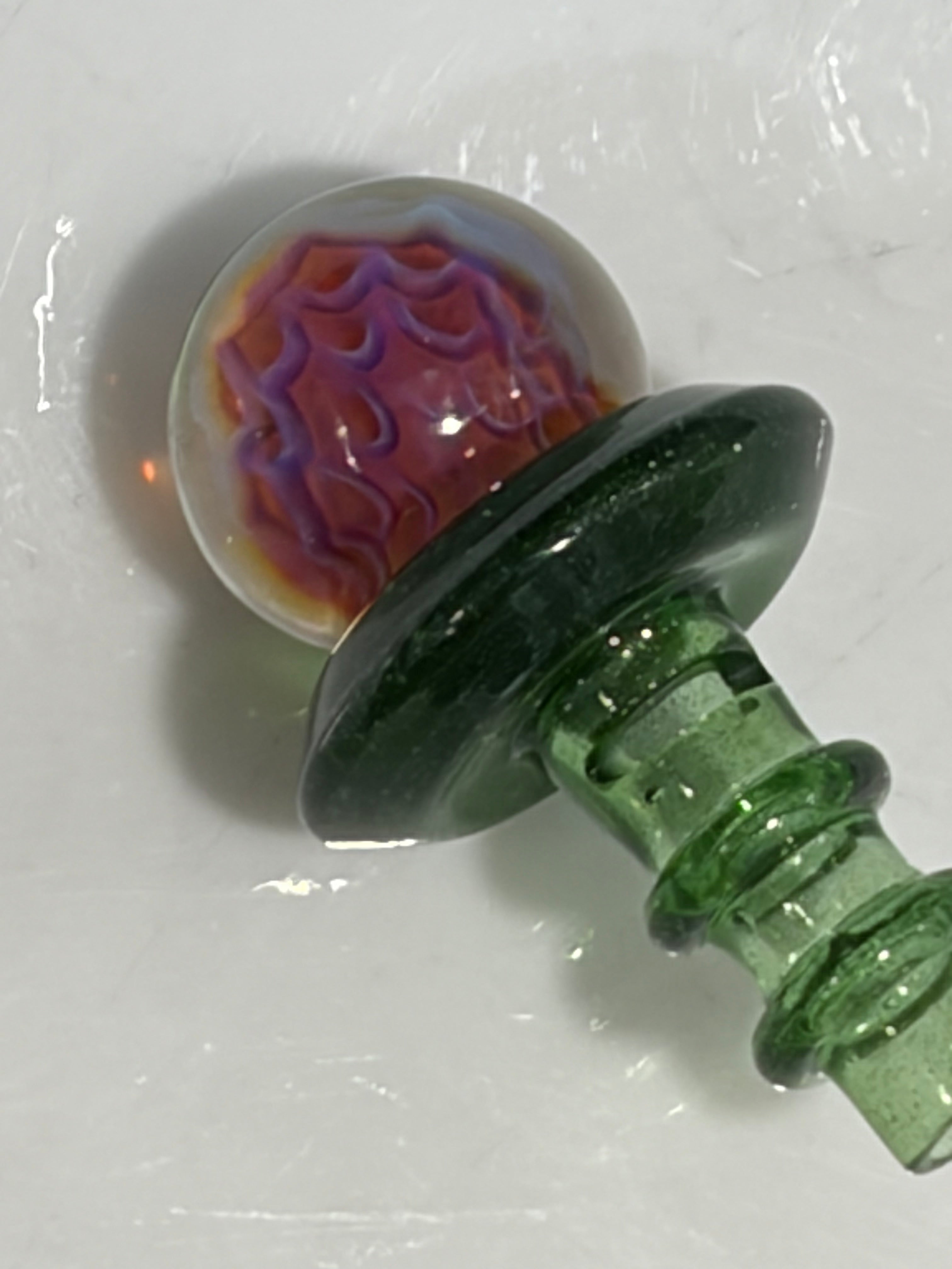 3DXL Joystick Honeycomb on Green Stardust – One Trick Pony Glass