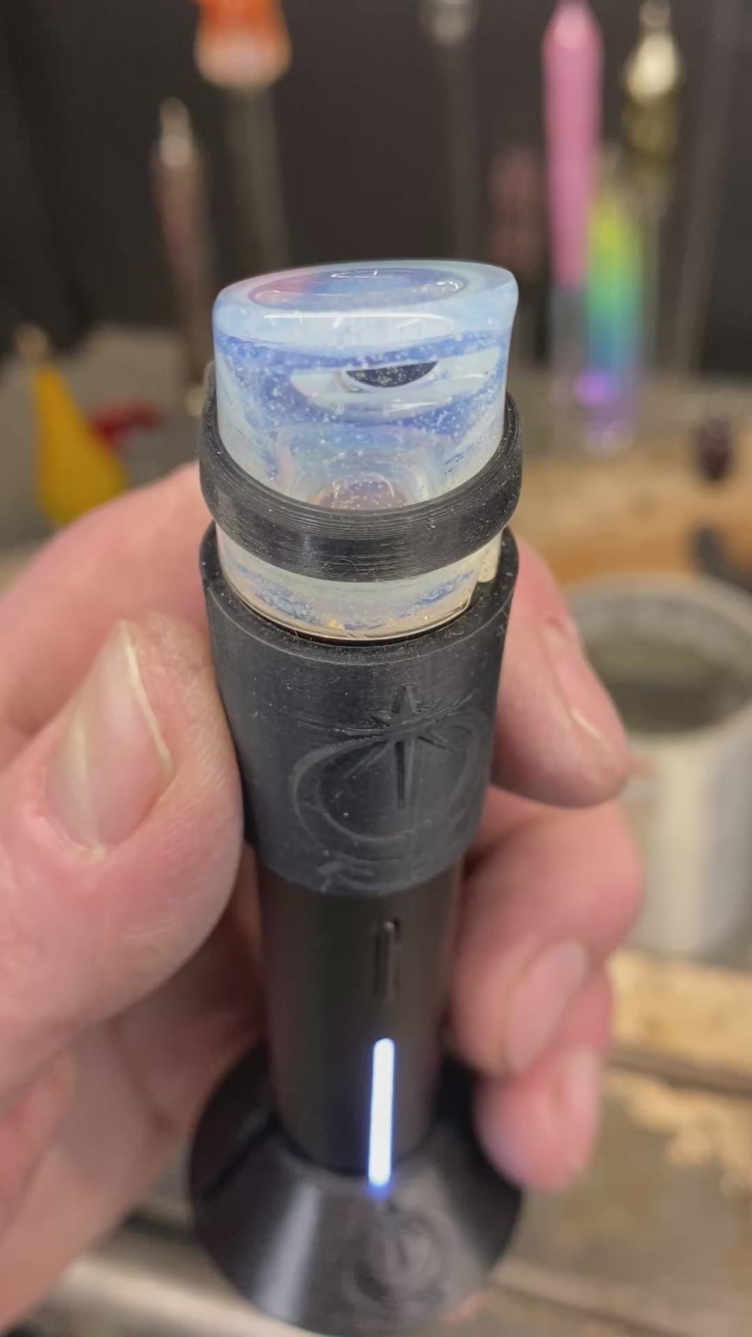 Mimic Pivot spinner tip in Secret White – One Trick Pony Glass